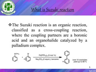 Mechanism and synthetic application of suzuki reaction | PPTX