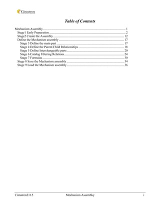 Mechanism assembly | PDF