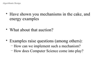 Mechanism design theory examples and complexity | PPT