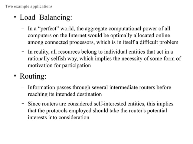 Mechanism design theory examples and complexity | PPT
