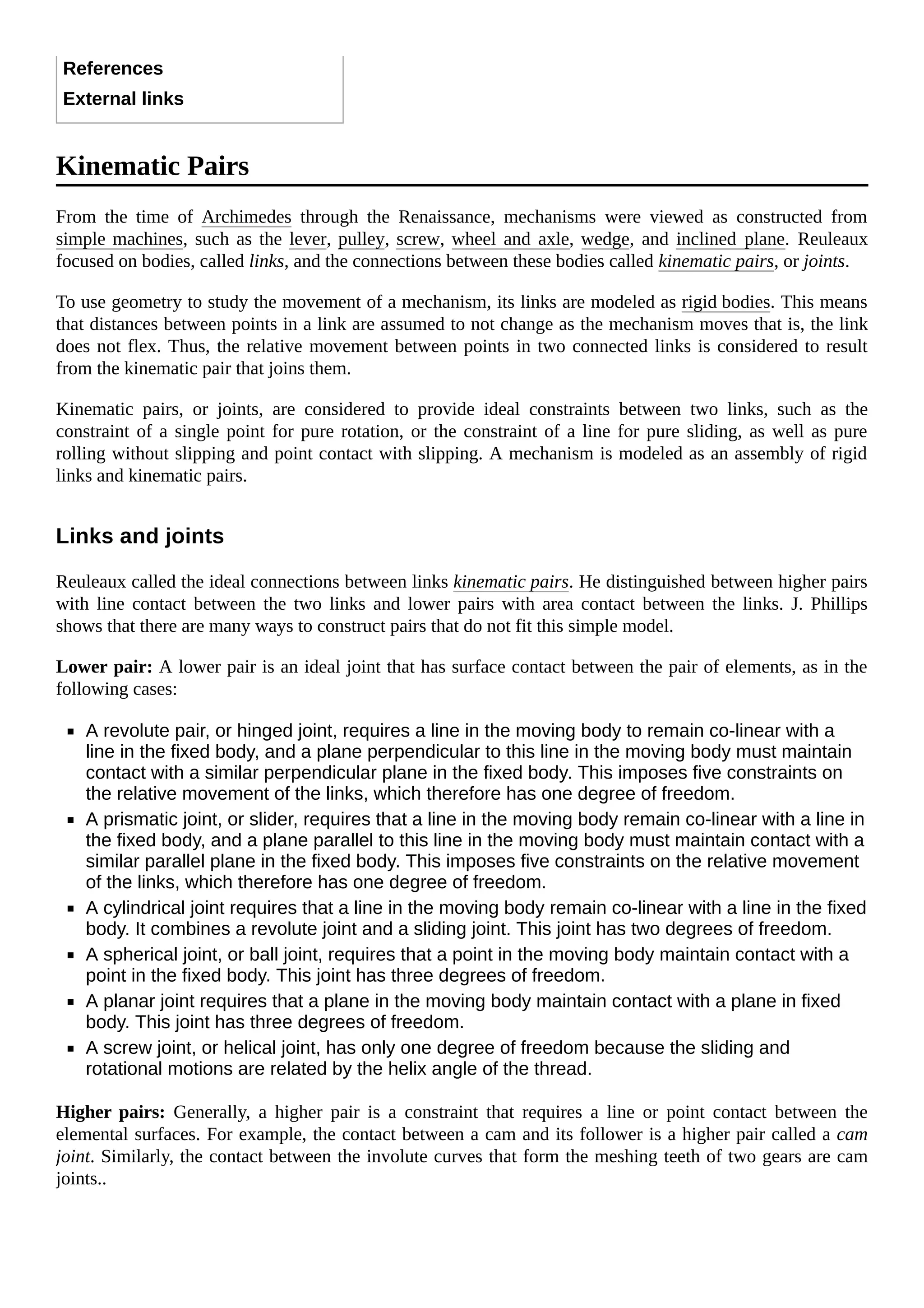 Mechanism (engineering) | PDF