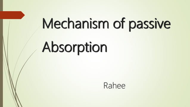 Mechanism for passive absorption of salts in plants | PPTX | Chemistry ...