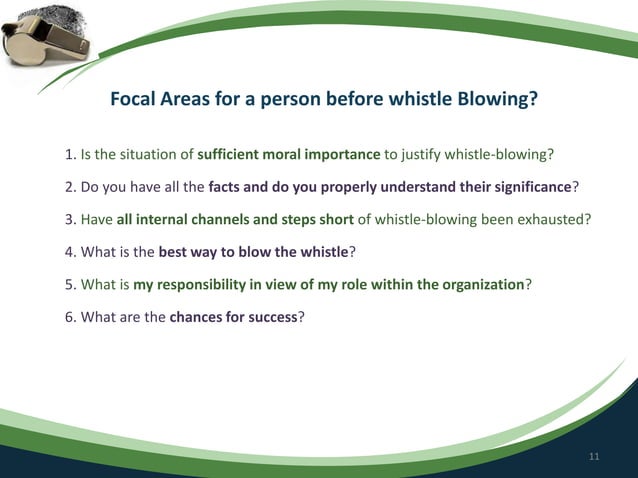 Mechanism for whistle blowing | PPTX | Business | Business and Finance