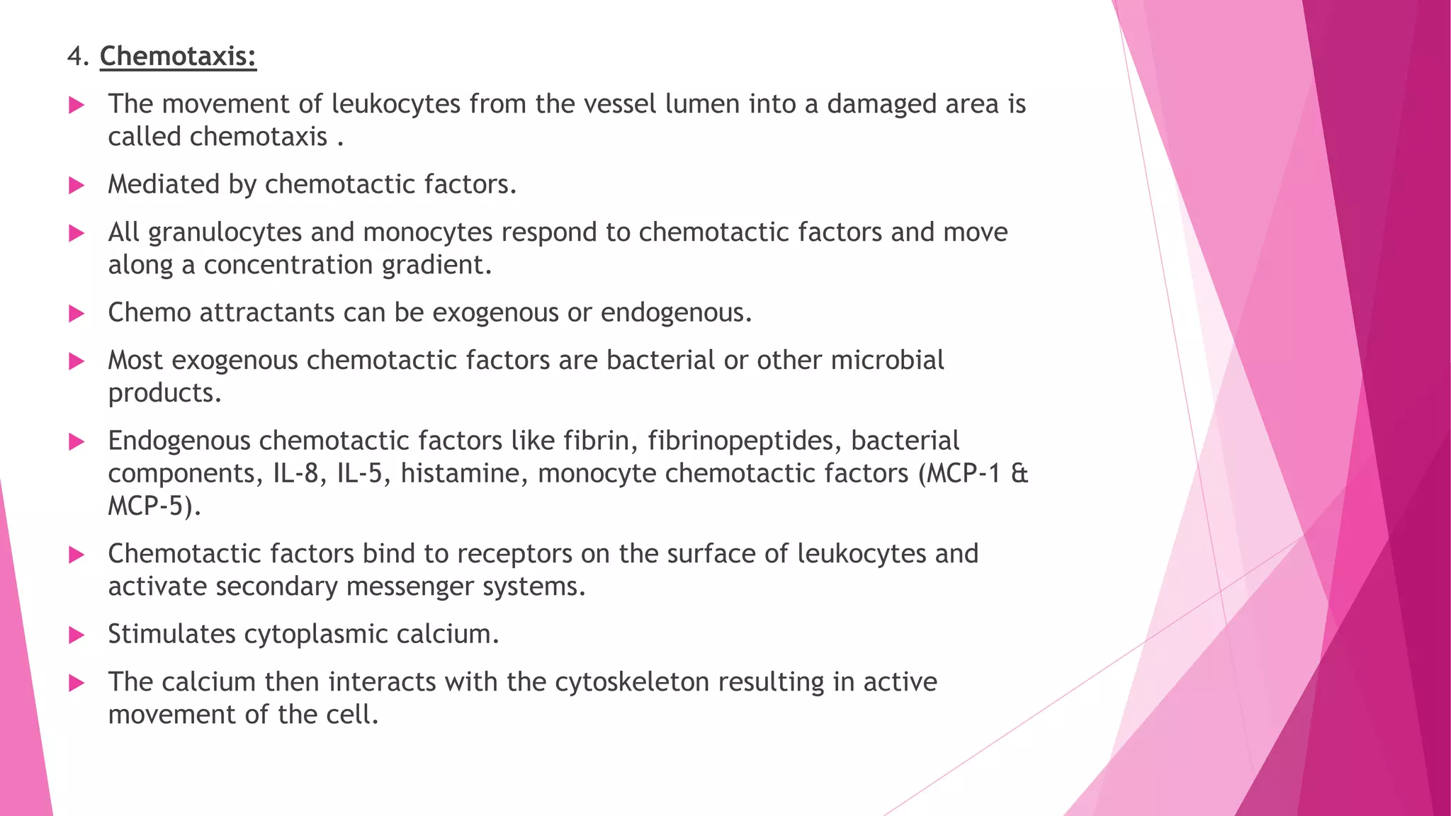 Mechanism involved in the process of inflammation lecture 5 | PPTX