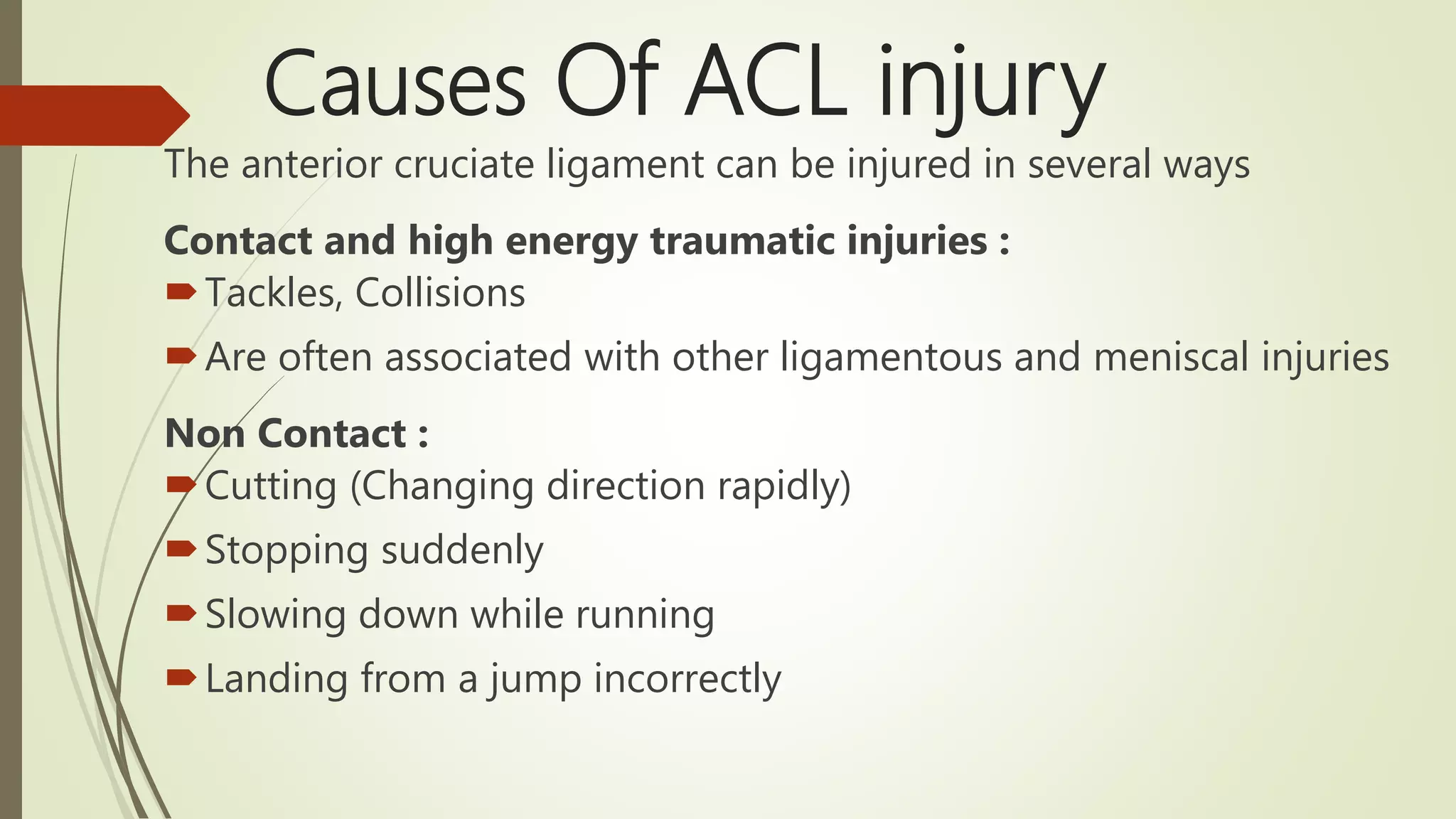 Mechanism of ACL InjURY | PPTX