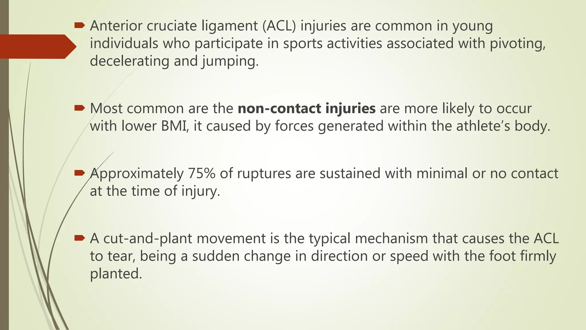 Mechanism of ACL InjURY | PPTX