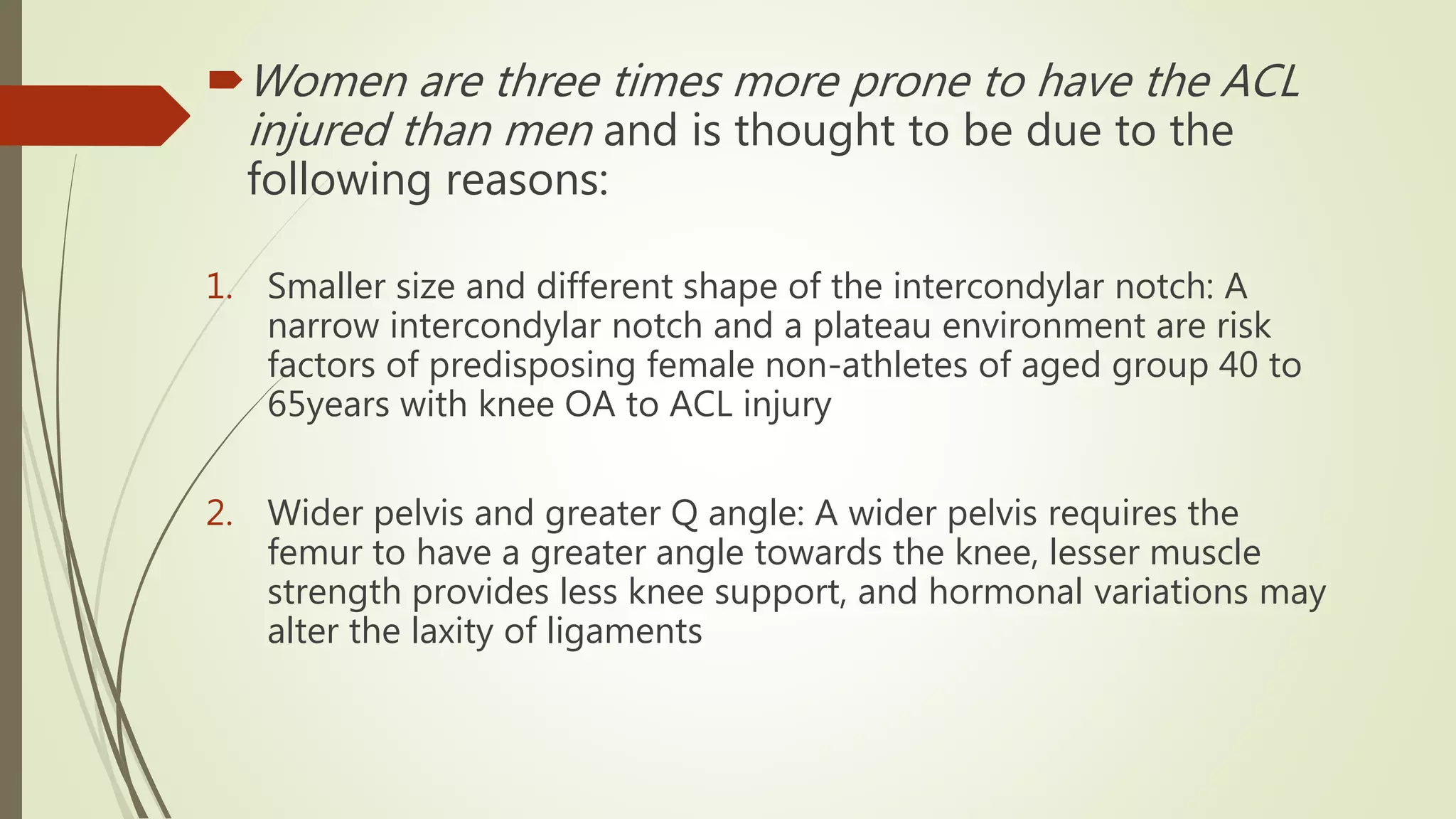 Mechanism of ACL InjURY | PPTX