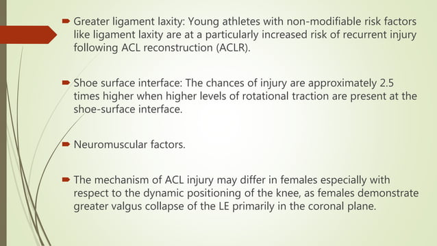 Mechanism of ACL InjURY
