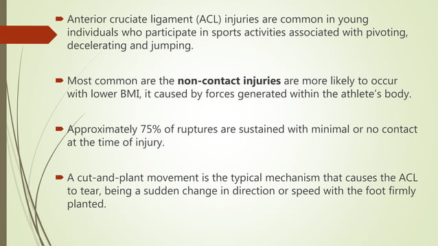Mechanism of ACL InjURY