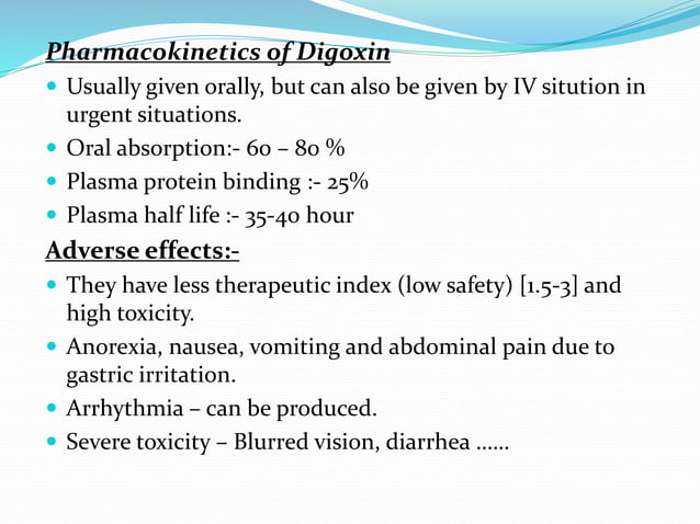 Mechanism of action of digoxin in congestive heart failure | PPTX ...