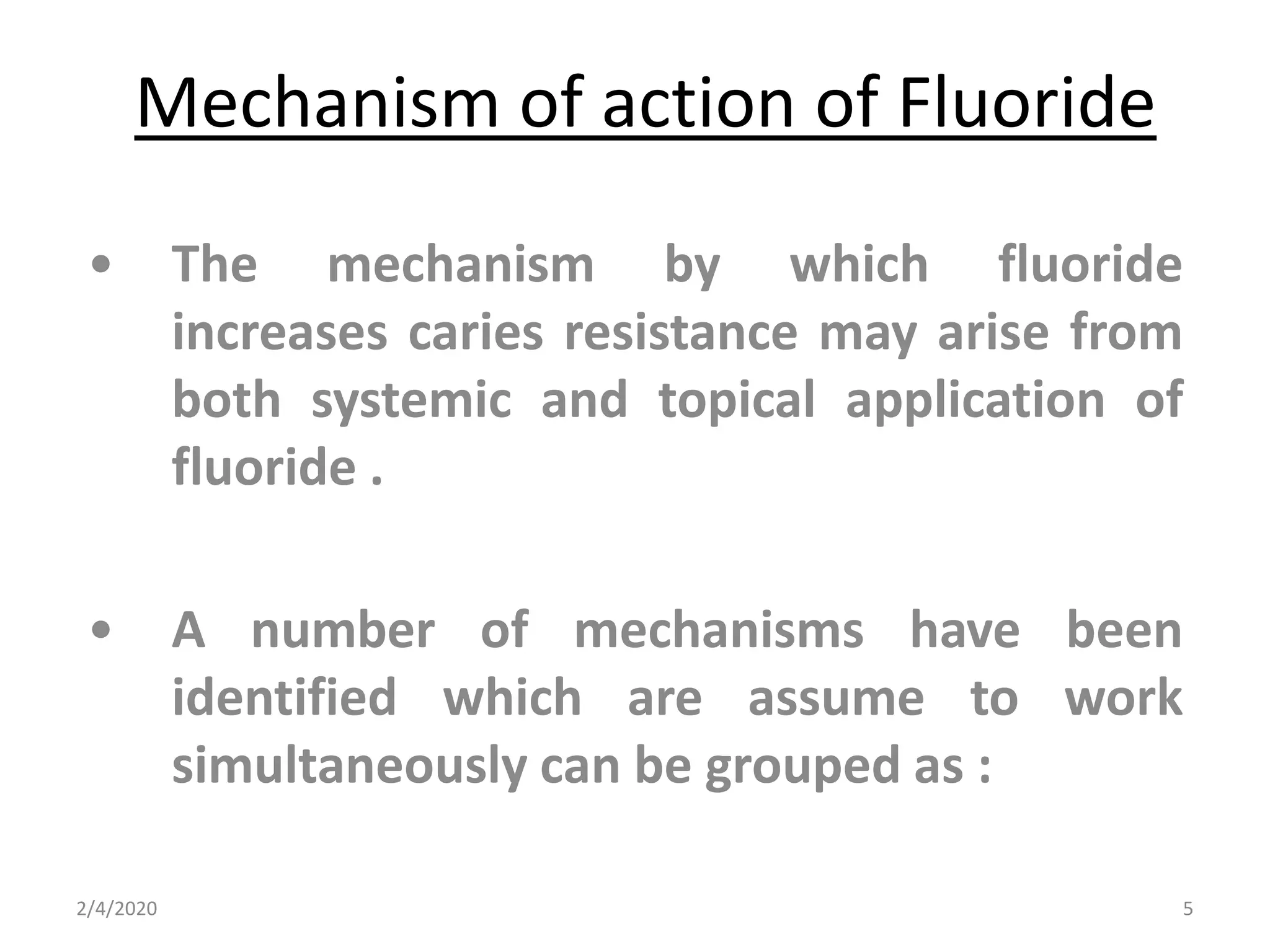 Mechanism of action of fluorides | PPTX