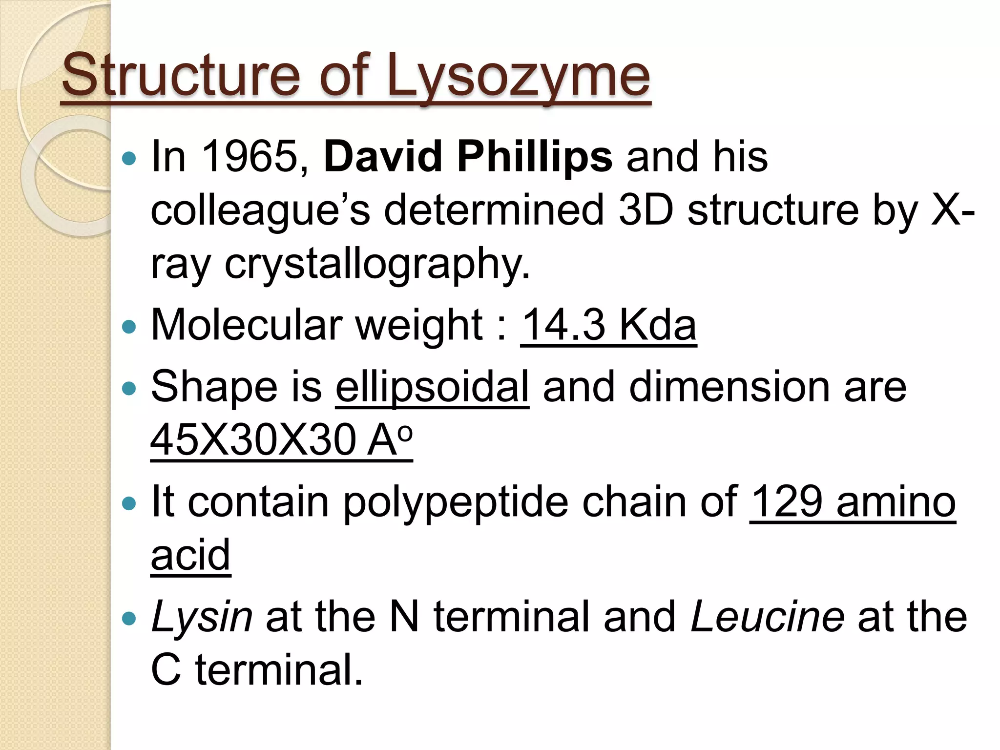 Mechanism of action of lysozyme | PPTX