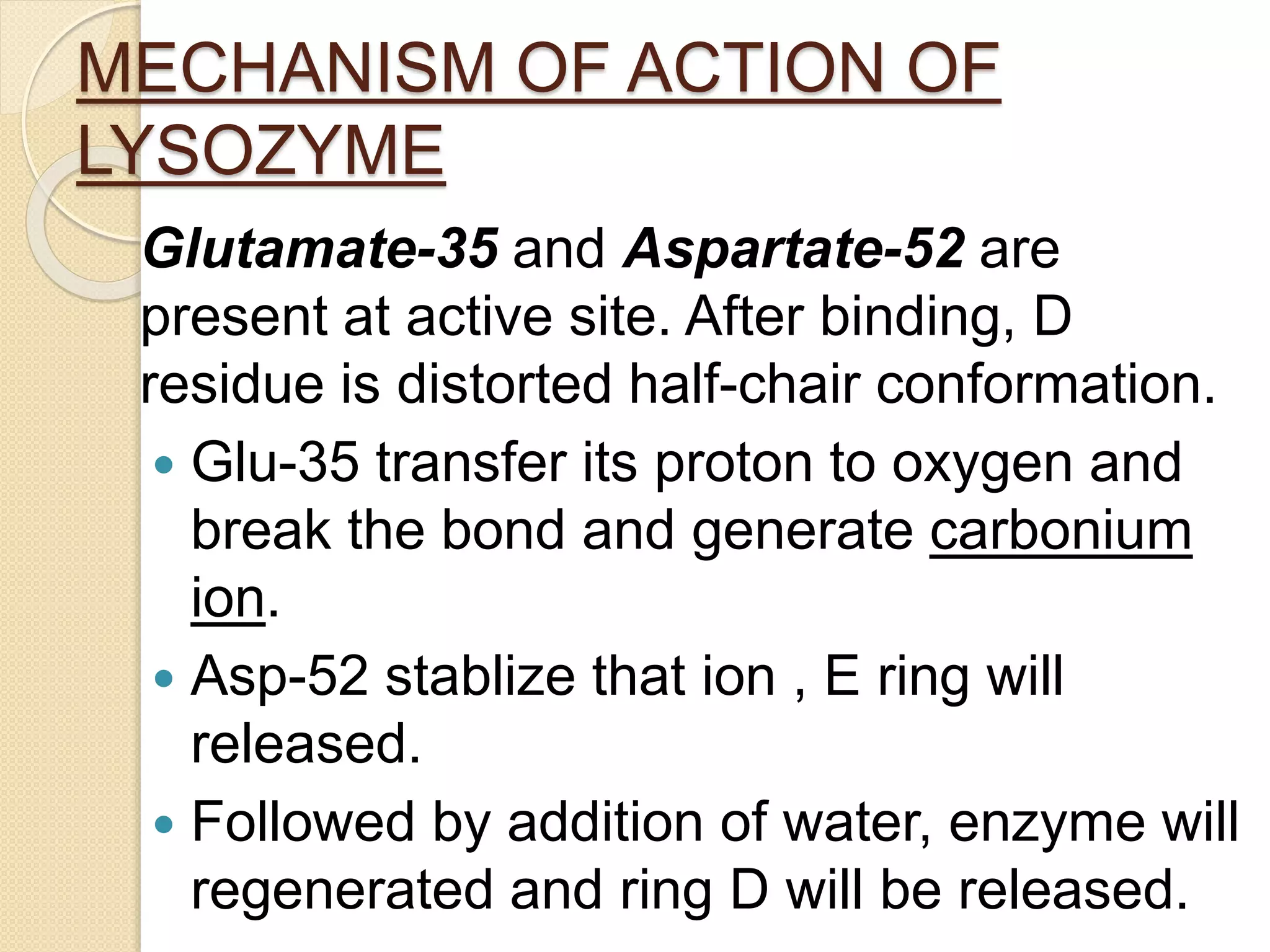 Mechanism of action of lysozyme | PPTX