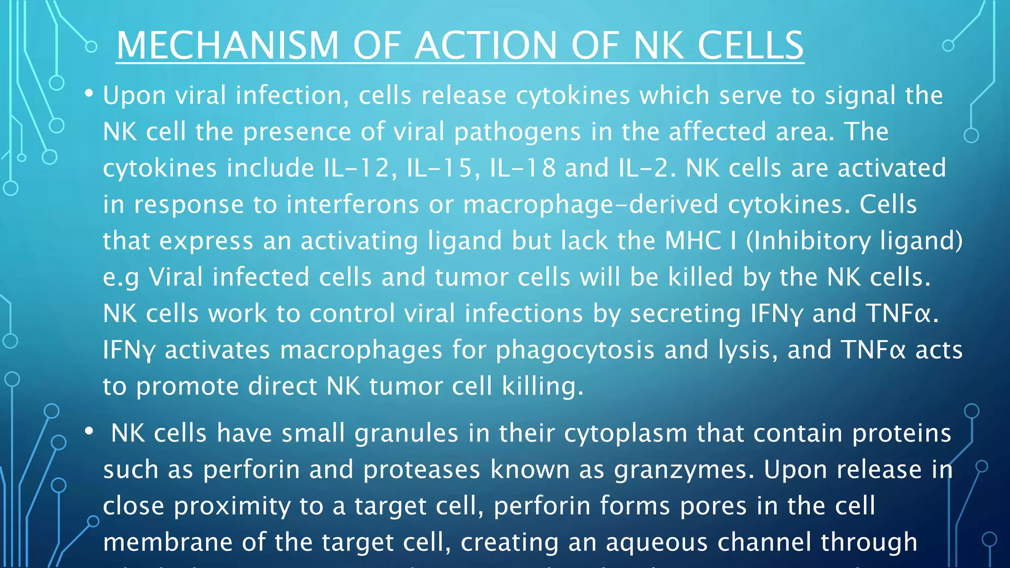 Mechanism of action of nk cells and cd8+ cells | PPTX