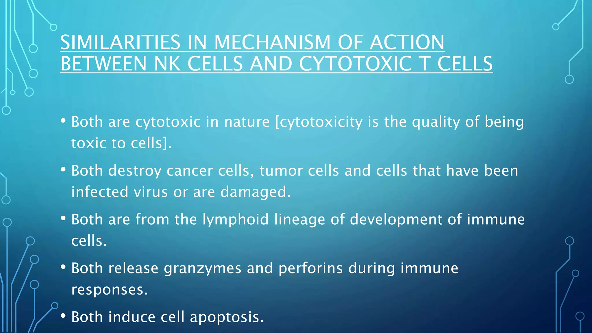 Mechanism of action of nk cells and cd8+ cells | PPTX
