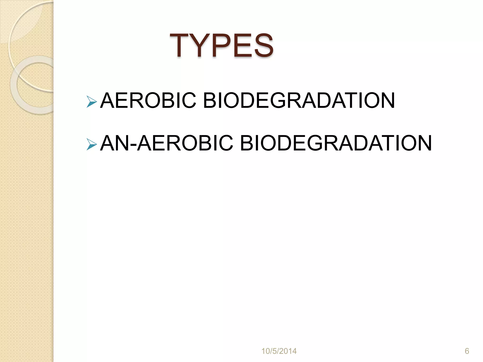 Mechanism of aerobic & an aerobic biodegradation | PPTX