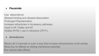 Mechanism of Arrhythmias and mechanism of drugs for respective ...