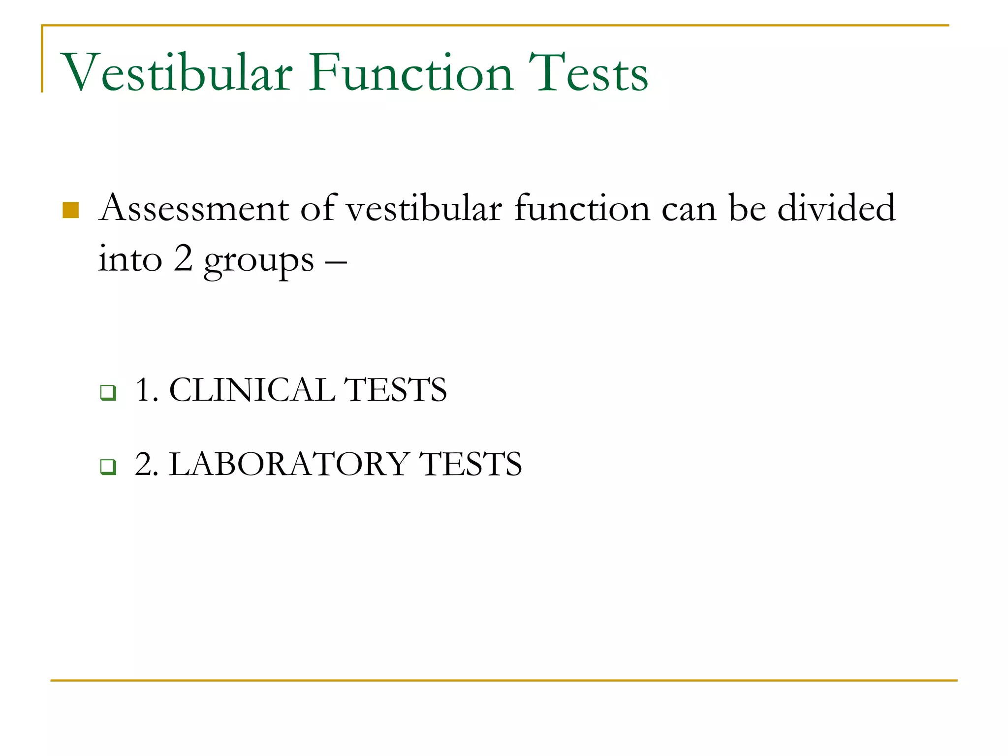 Mechanism of balance & vestibular function test Dr Utkal Mishra | PPSX