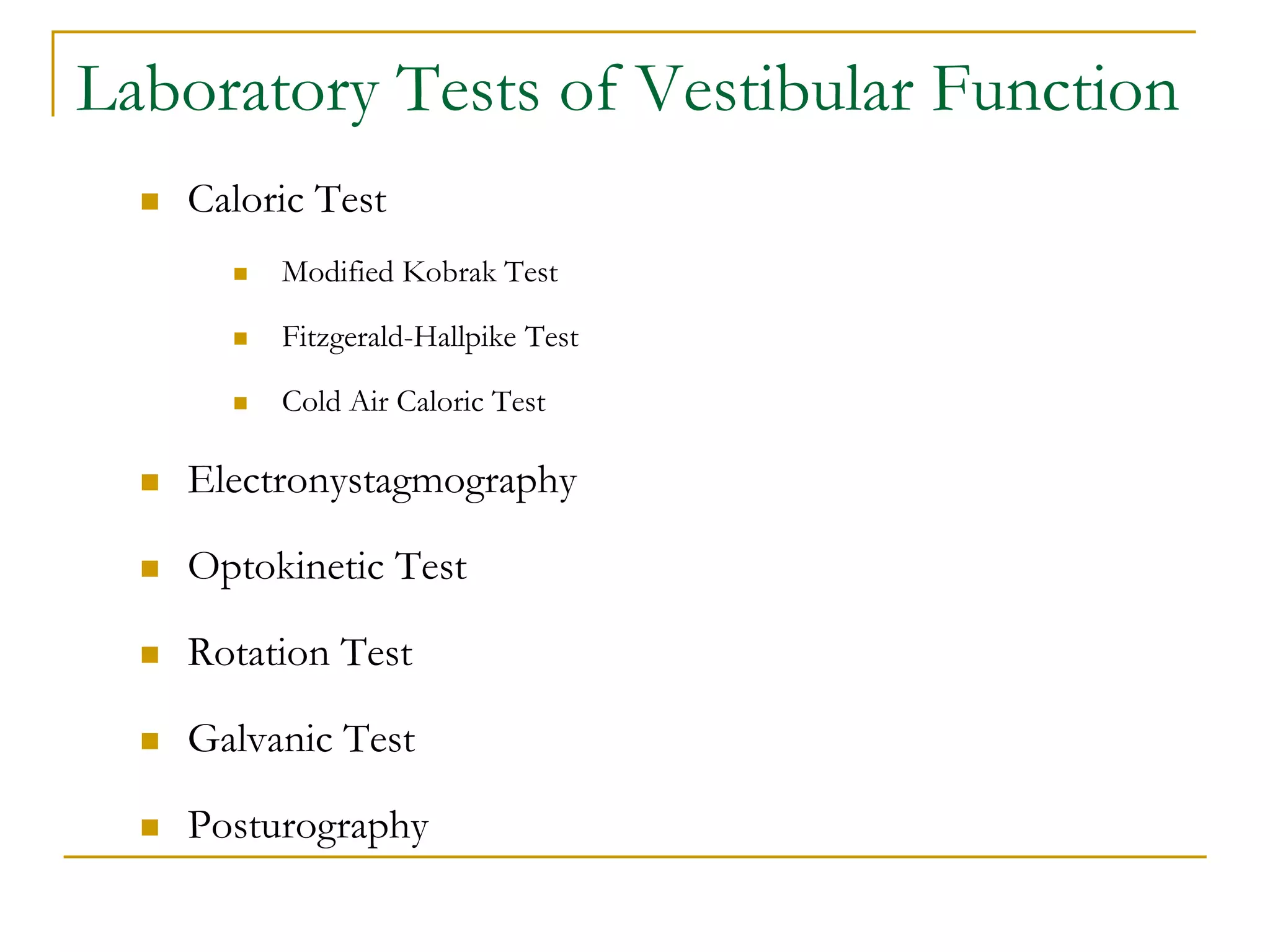 Mechanism of balance & vestibular function test Dr Utkal Mishra | PPSX