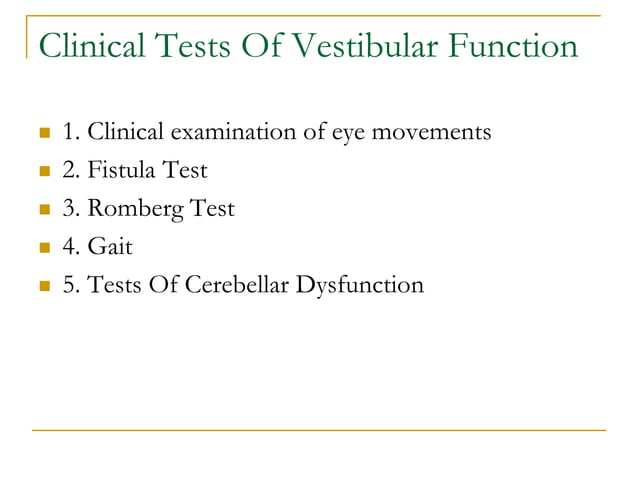 Mechanism of balance & vestibular function test Dr Utkal Mishra | PPSX ...