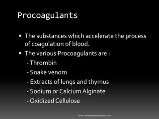 Mechanism of blood coagulation /certified fixed orthodontic courses by ...