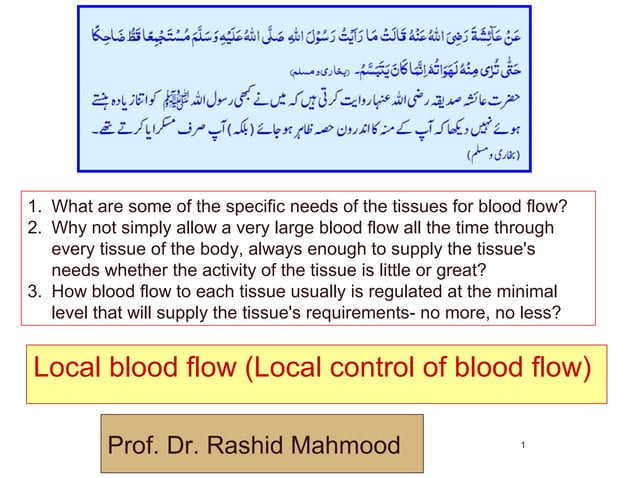 Mechanism of blood flow control. 2017 | PPT | Blood Disorders ...