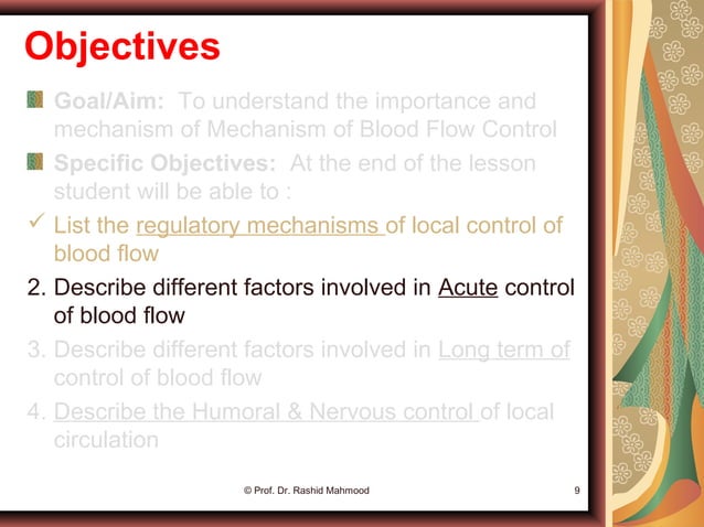 Mechanism of blood flow control. 2017 | PPT | Blood Disorders ...