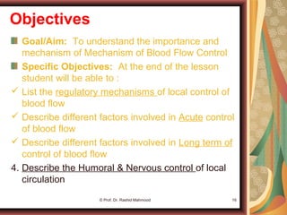 Mechanism of blood flow control-II | PPT