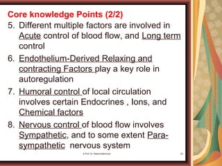 Mechanism of blood flow control-II | PPT