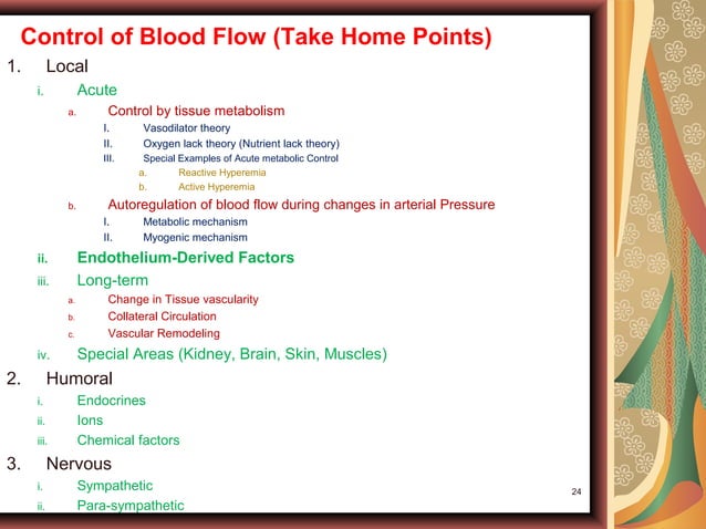 Mechanism of blood flow control-II | PPT
