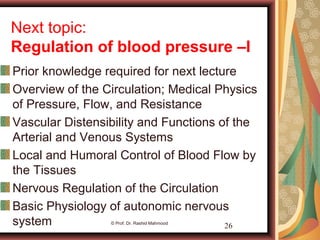 Mechanism of blood flow control-II | PPT