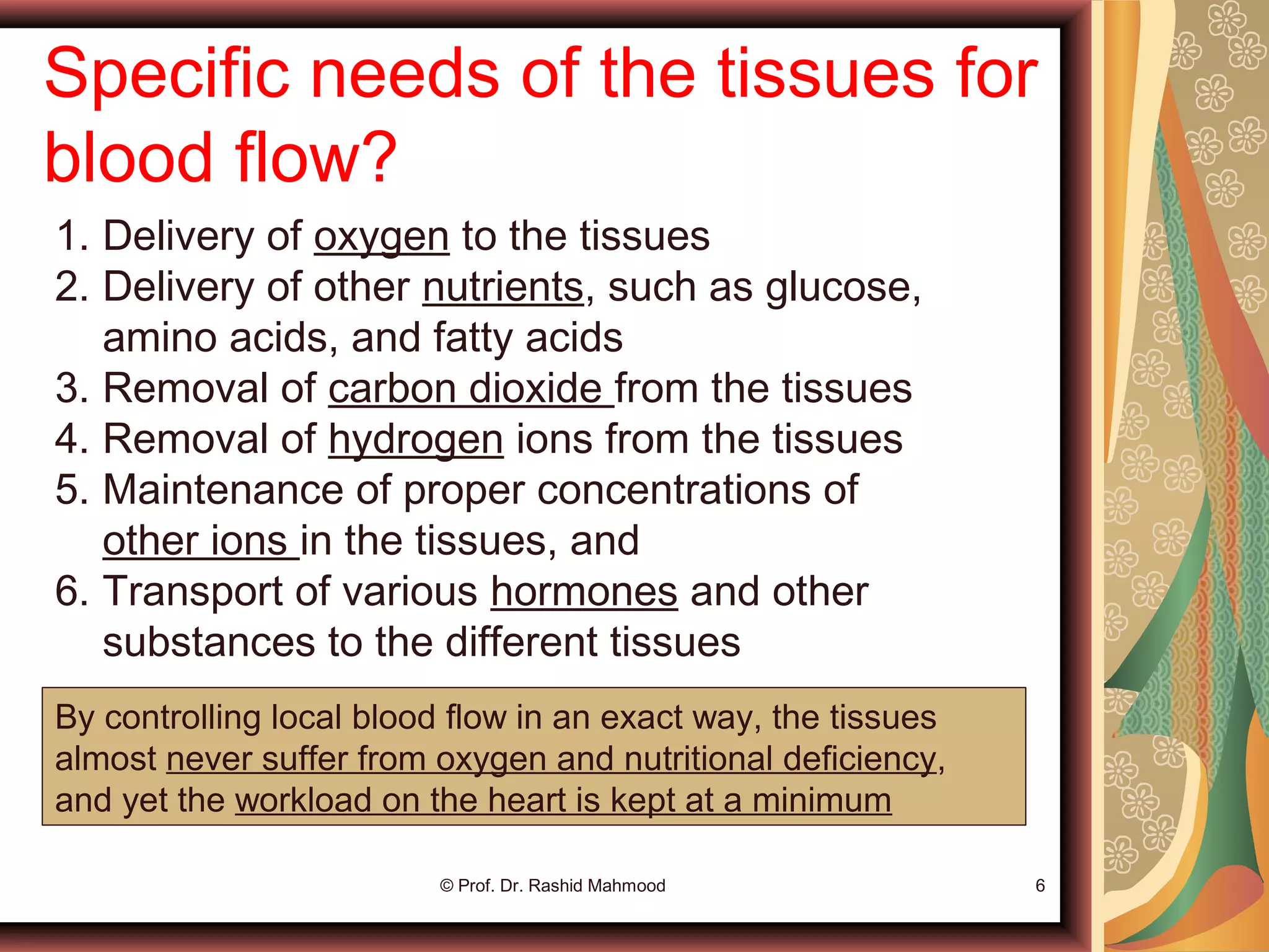 Mechanism of blood flow control-I | PPT