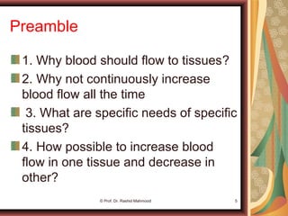 Mechanism of blood flow control-I | PPT