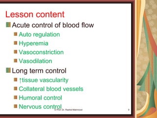Mechanism of blood flow control-I | PPT