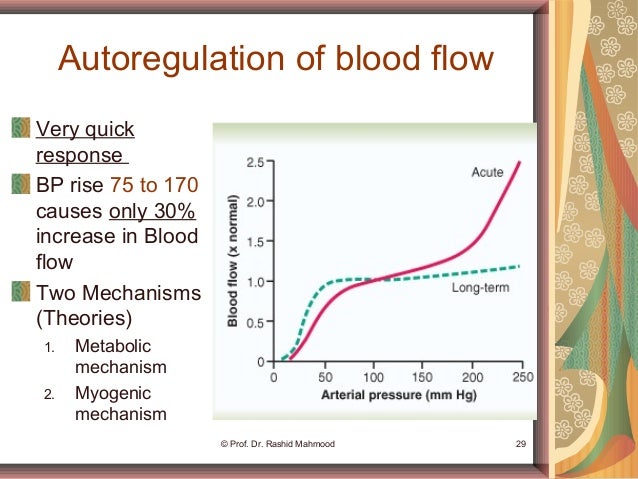 Mechanism of blood flow control-I