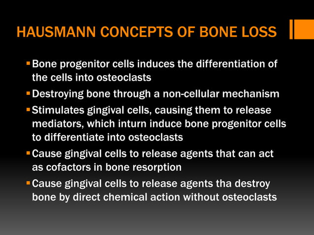 Mechanism of bone loss and patterns of bone loss | PPT
