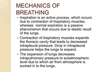 Mechanism of breathing | PPTX