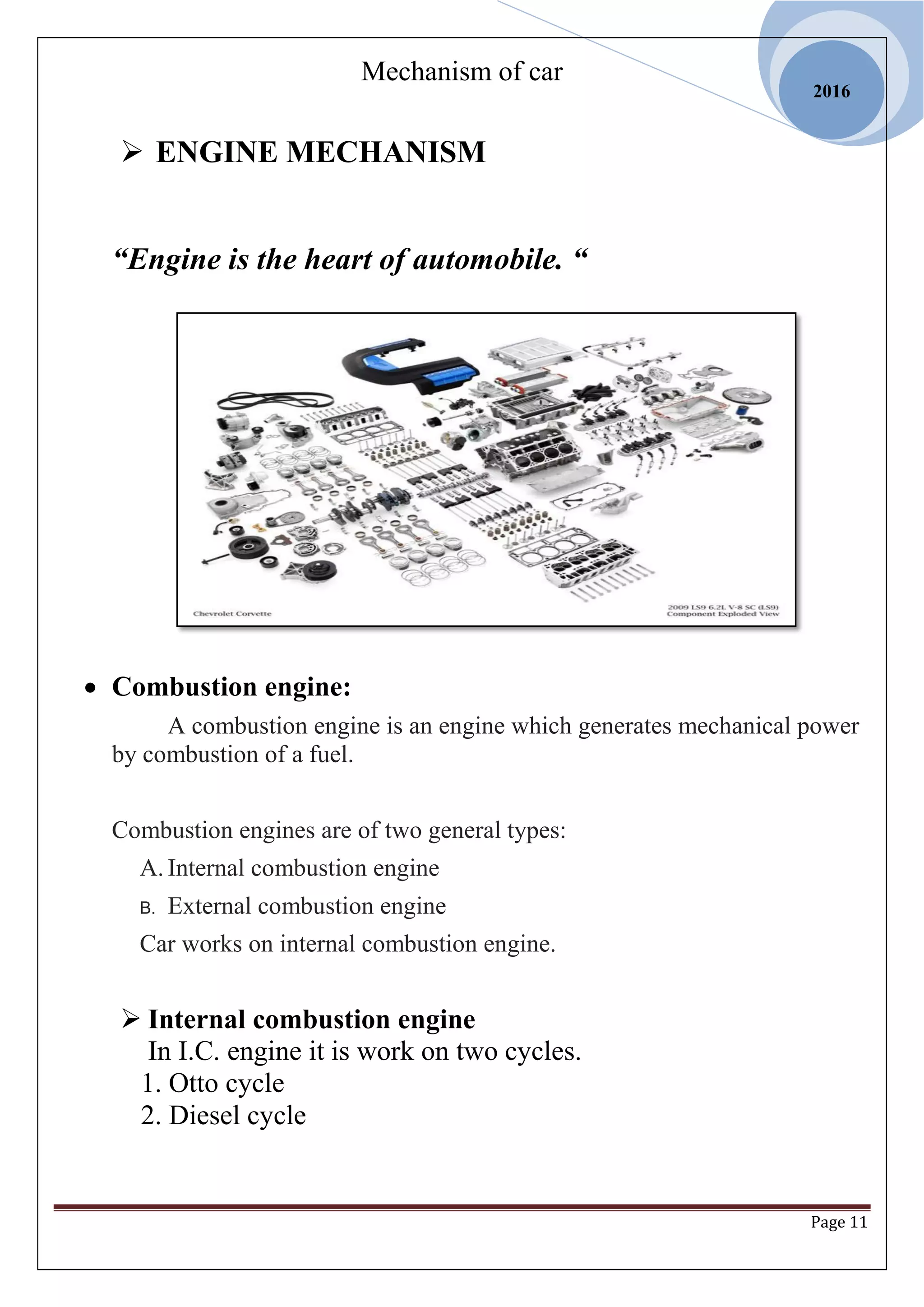 Mechanism of car | PDF