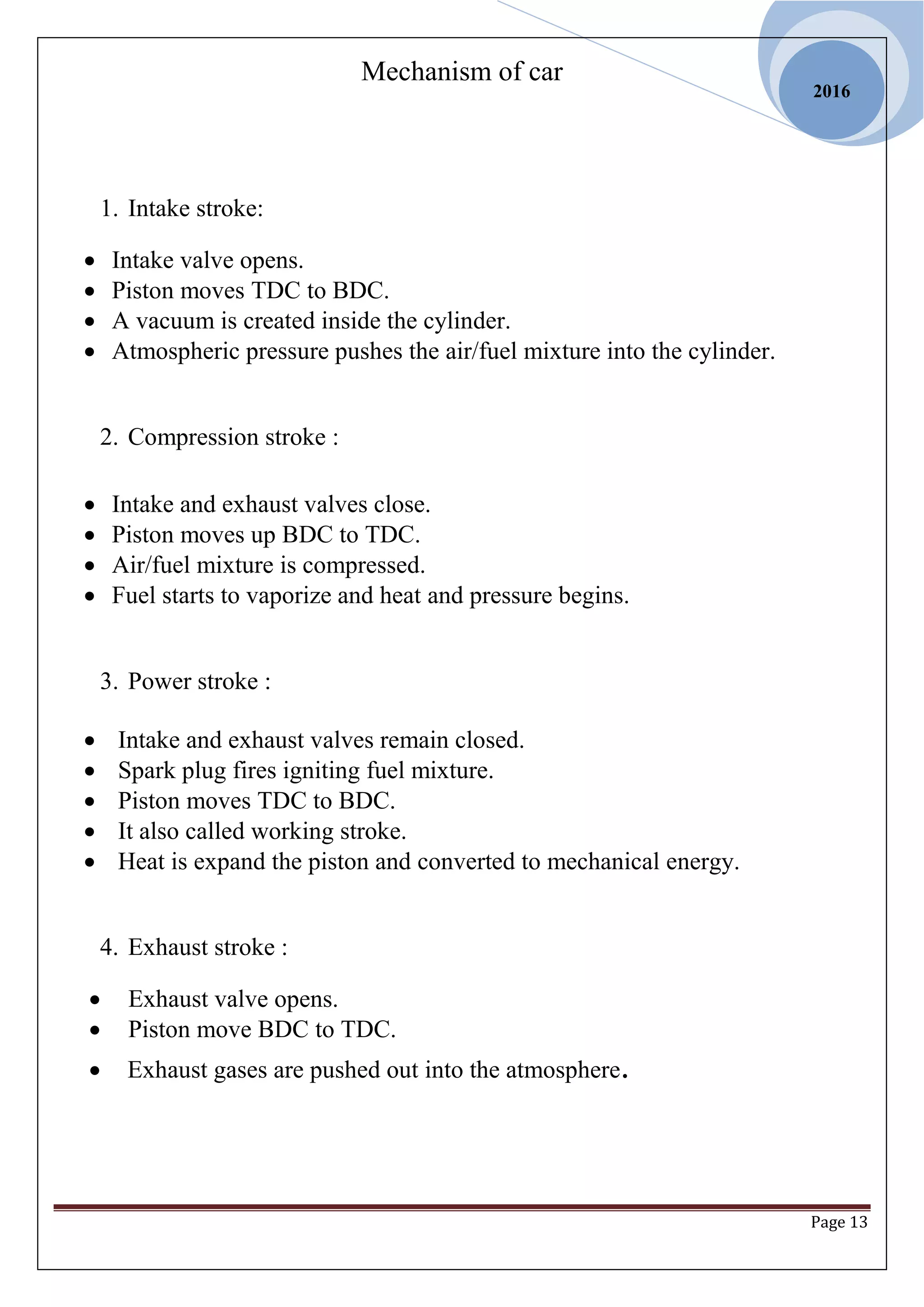 Mechanism of car | PDF