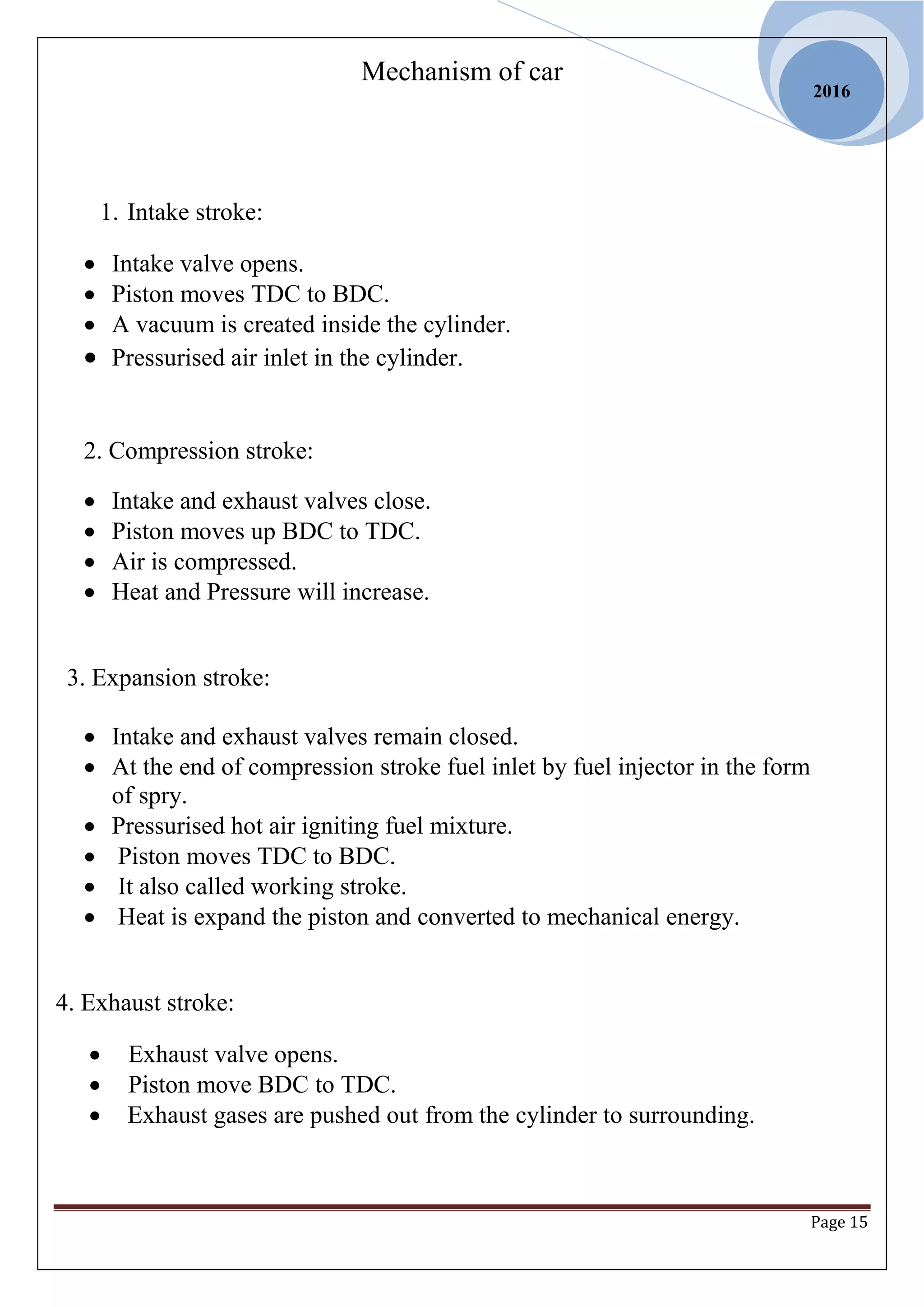 Mechanism of car | PDF