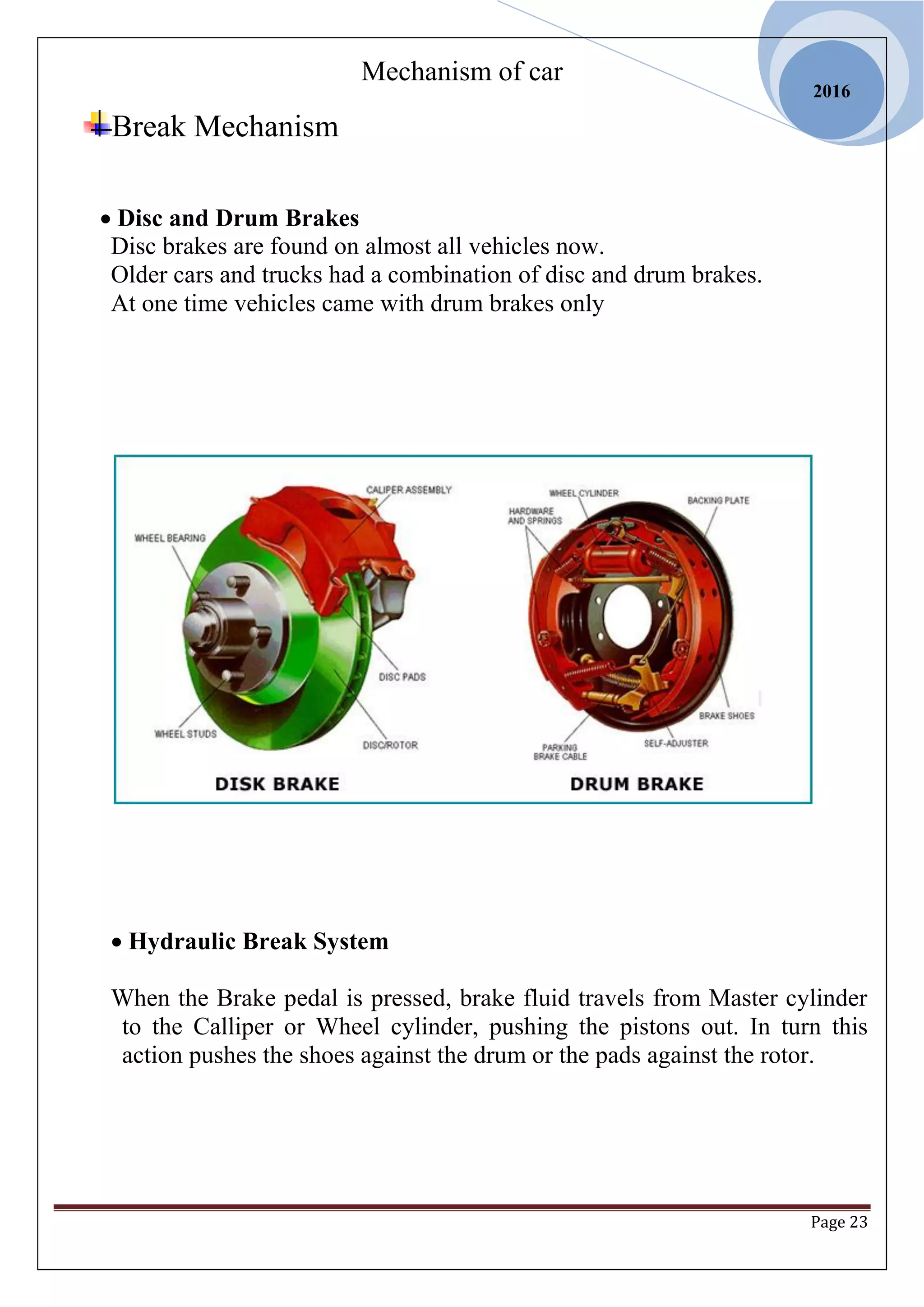 Mechanism of car | PDF