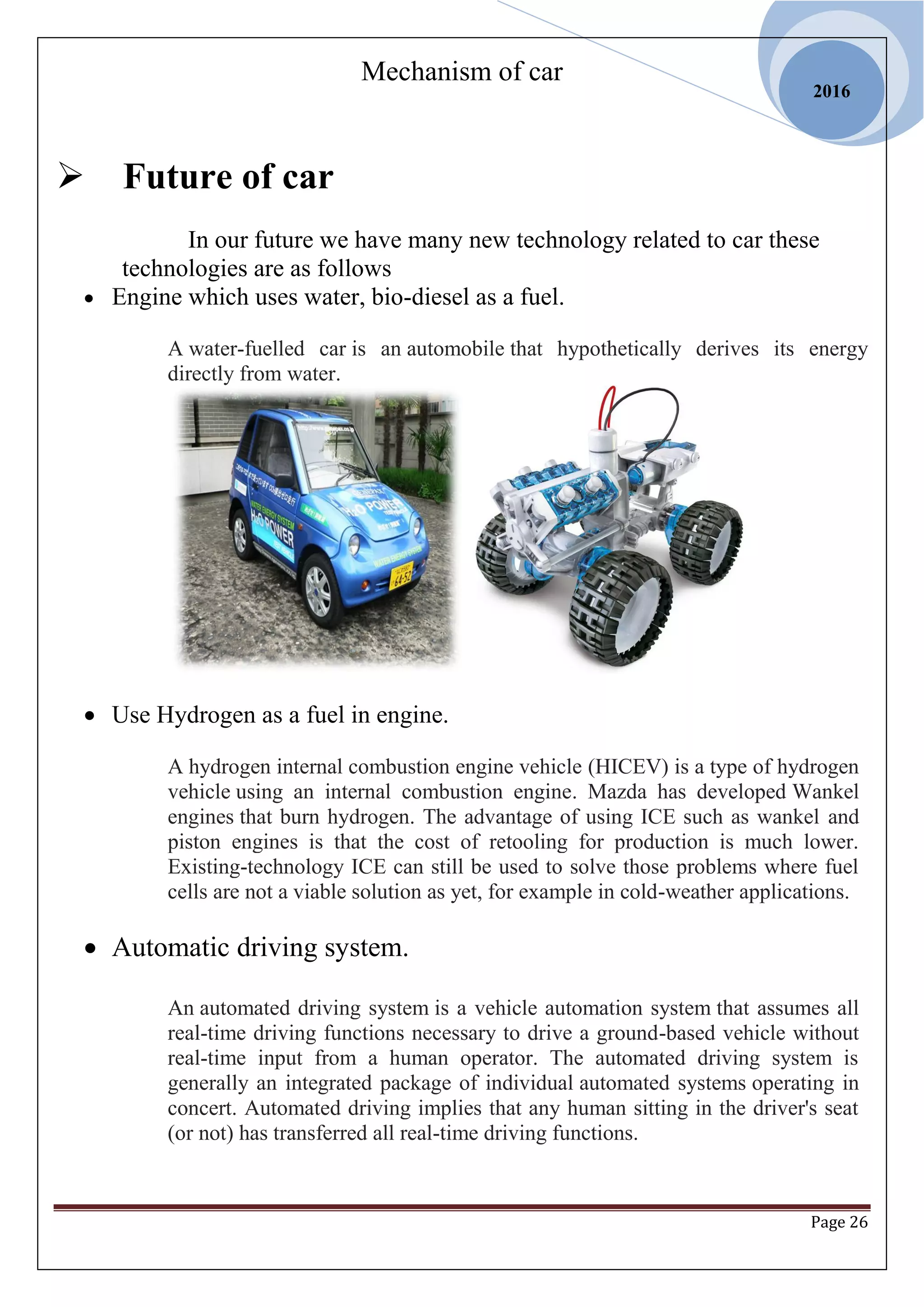 Mechanism of car | PDF