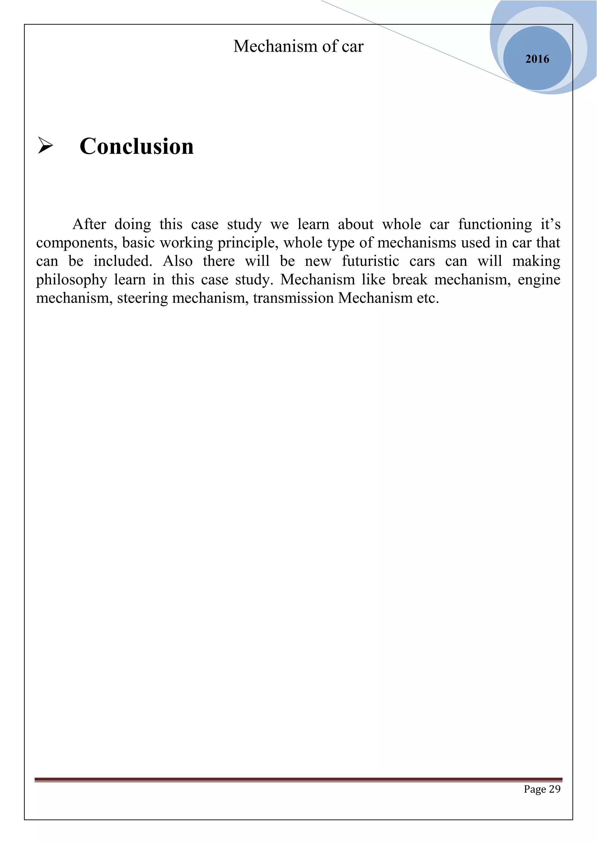 Mechanism of car | PDF