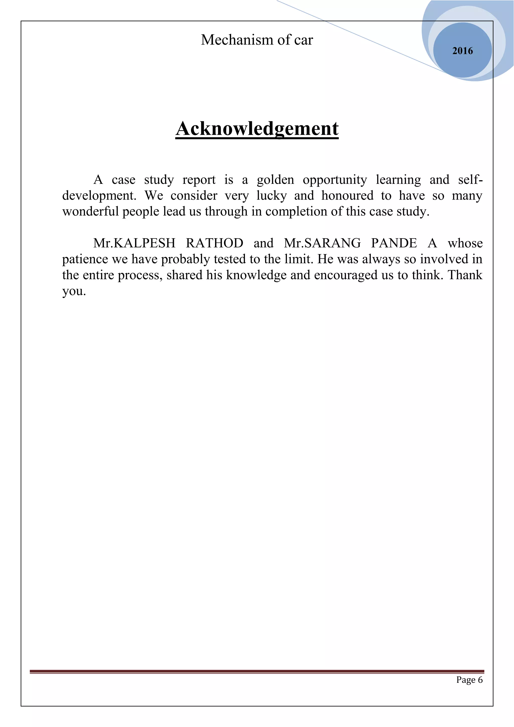 Mechanism of car | PDF