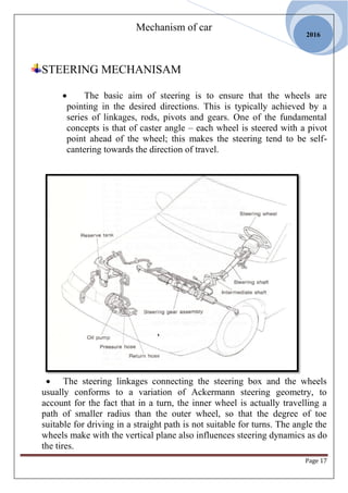 Mechanism of car | PDF