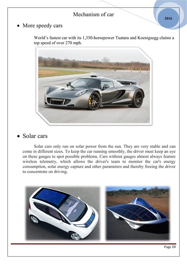Mechanism of car | PDF | Chemistry | Science