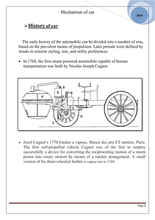 Mechanism of car | PDF