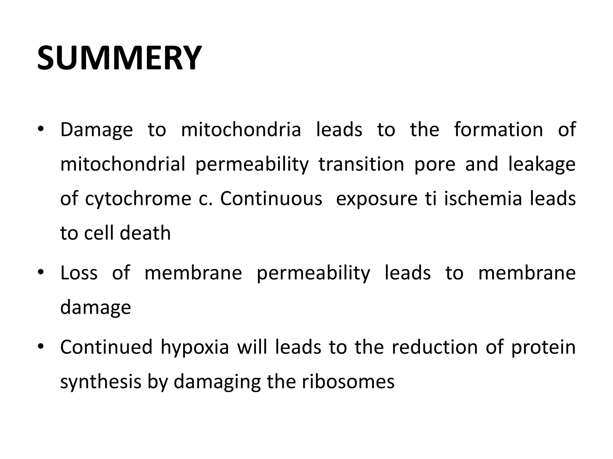 Mechanism of cell injury Pathophysiology | PDF