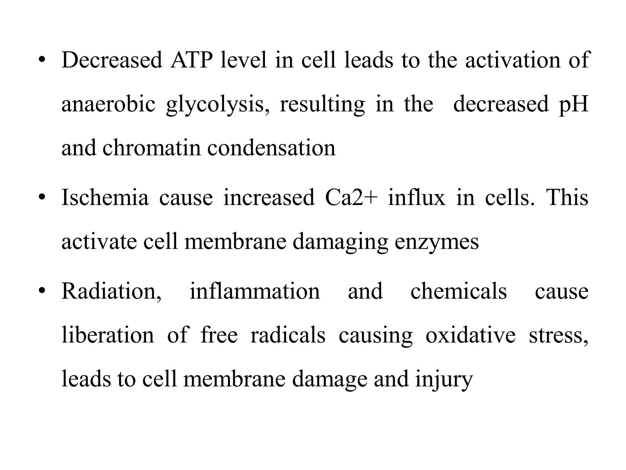 Mechanism of cell injury Pathophysiology | PDF