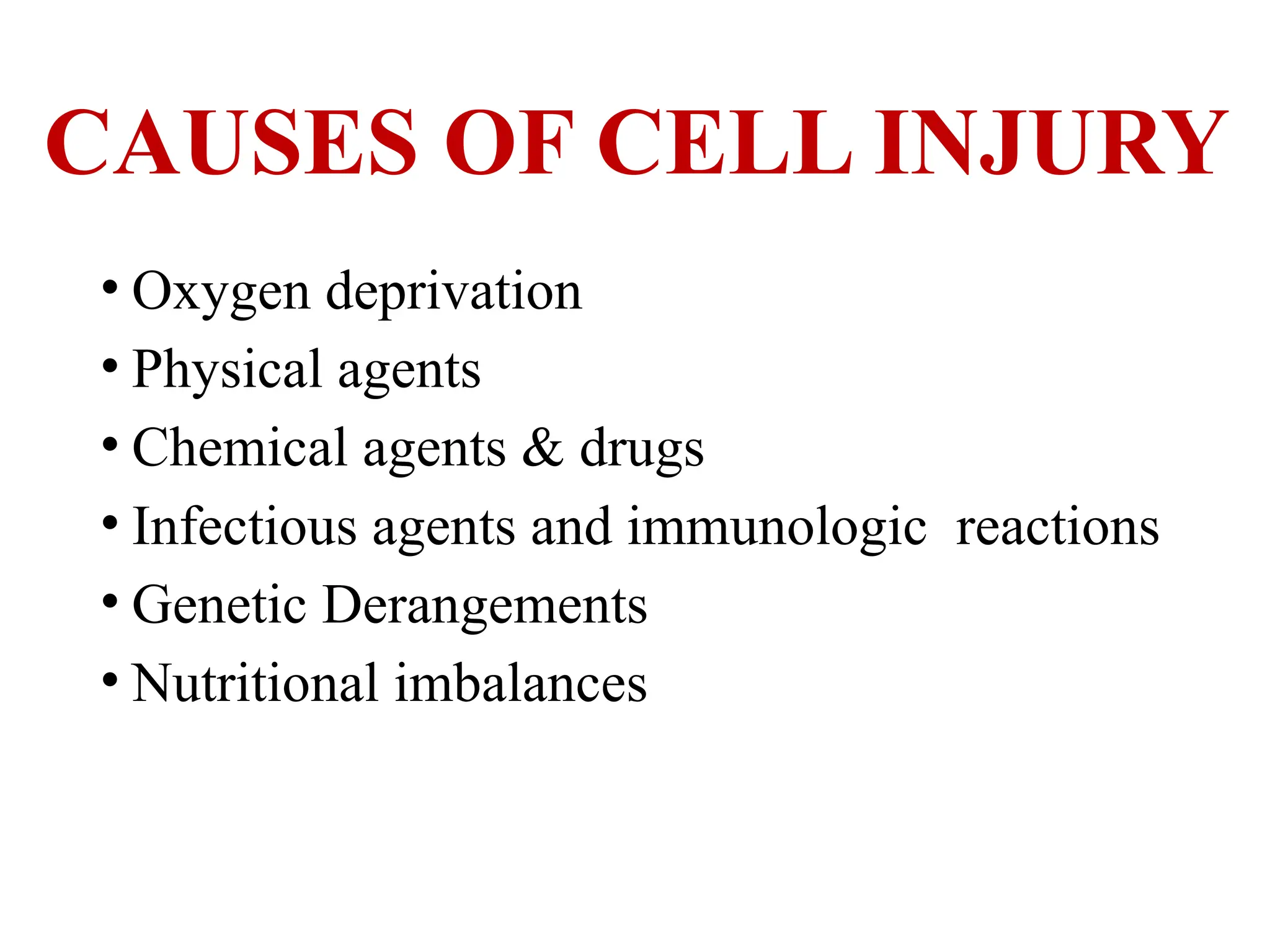 Mechanism of Cell Injury - Pathology powerpoint | PPTX